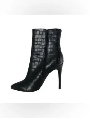 Wild Diva | Shoes | Wild Diva Lounge Chic Black Crocembossed Pointed ...